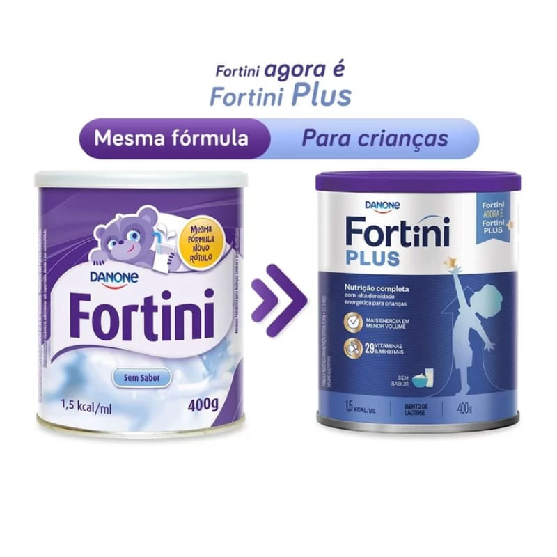 Fórmula Pediátrica Fortini Plus sem Sabor 400g
