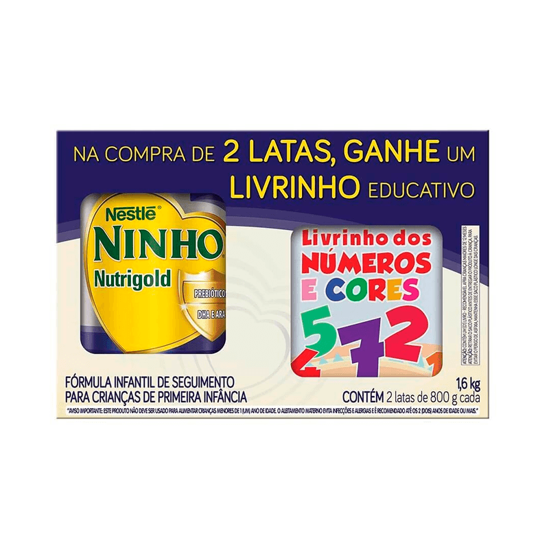 Kit Fórmula Infantil Ninho Nutrigold 2 Unidades 800g Cada + Livrinho ...