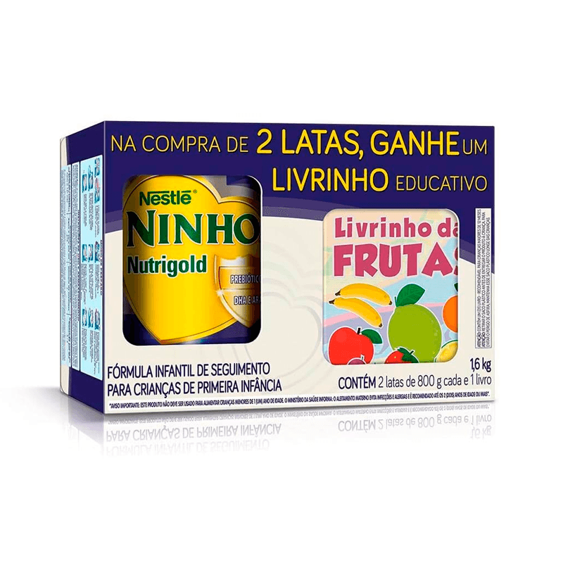 Kit Fórmula Infantil Ninho Nutrigold 2 Unidades 800g Cada + Livrinho ...