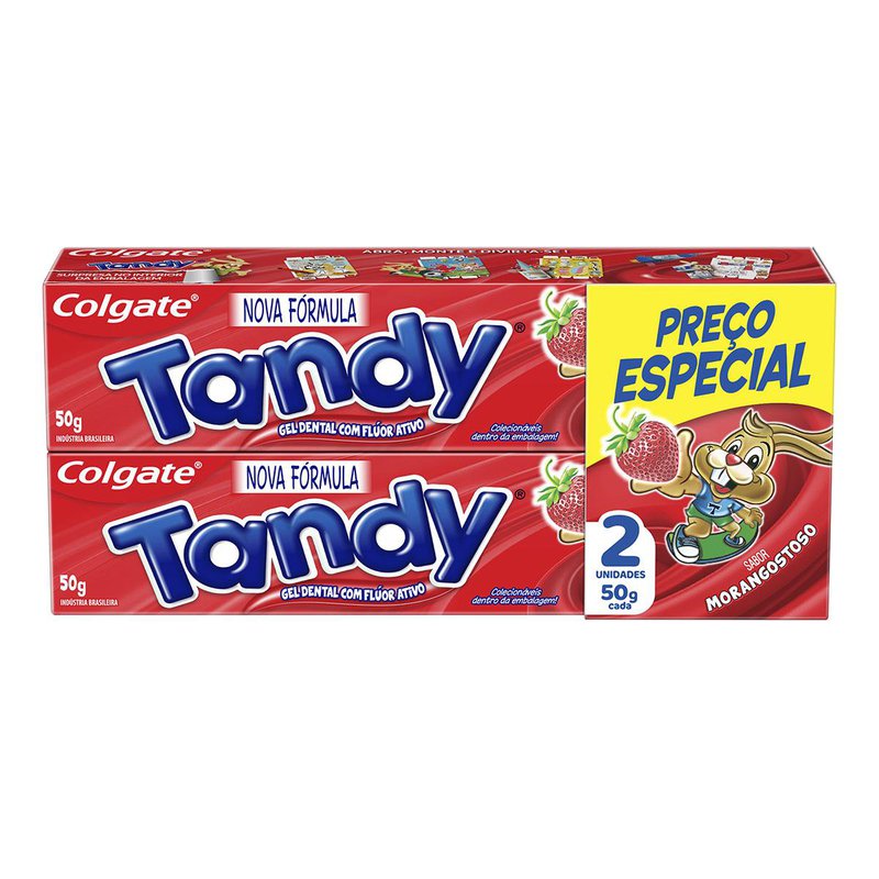 Creme Dental Infantil Colgate Tandy Morango 2x50g