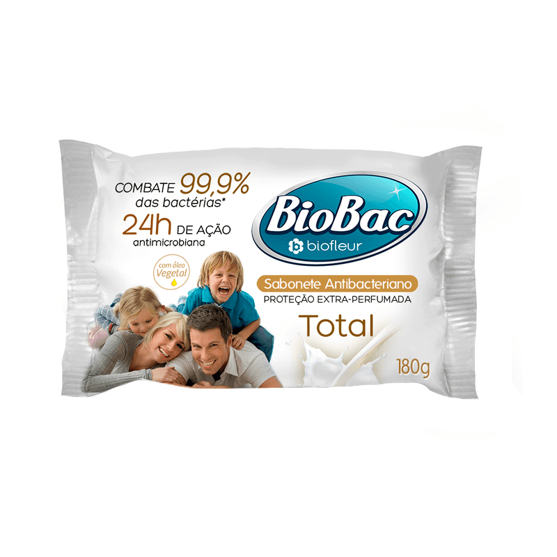 Sabonete Antibacteriano Biofleur Biobac Total 180g