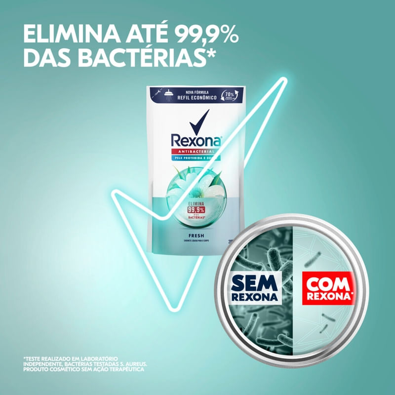 Refil Sabonete Líquido Rexona Antibacterial Fresh 200ml