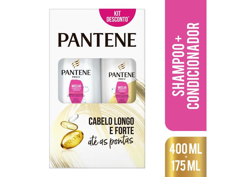 Kit Shampoo Pantene Micelar Purifica E Hidrata 400ml + Condiconador ... Kit Shampoo Pantene Micelar Purifica E Hidrata 400ml + Condiconador ...