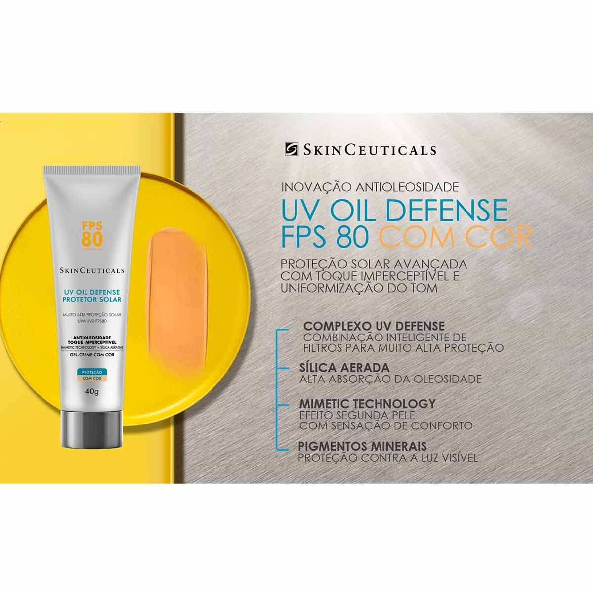 Protetor Solar Facial Skinceuticals UV Oil Defense Com Cor