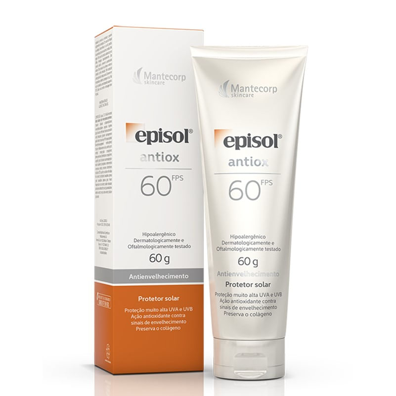 Protetor Solar Antienvelhecimento Episol Antiox FPS60 60g