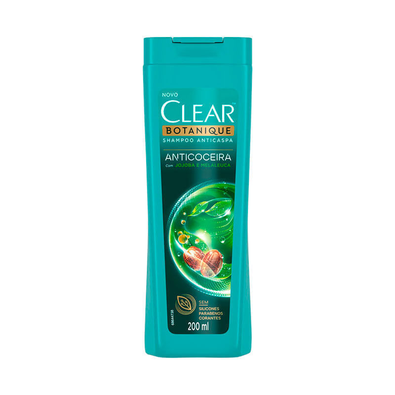 Shampoo Anticaspa Clear Botanique Anticoceira com Jojoba e Melaleuca 200ml