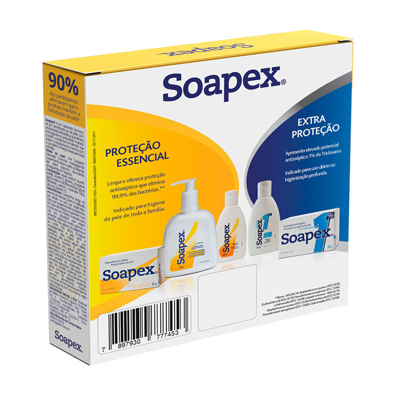 Kit Sabonete Antisséptico Soapex 2 Unidades com 120ml Cada