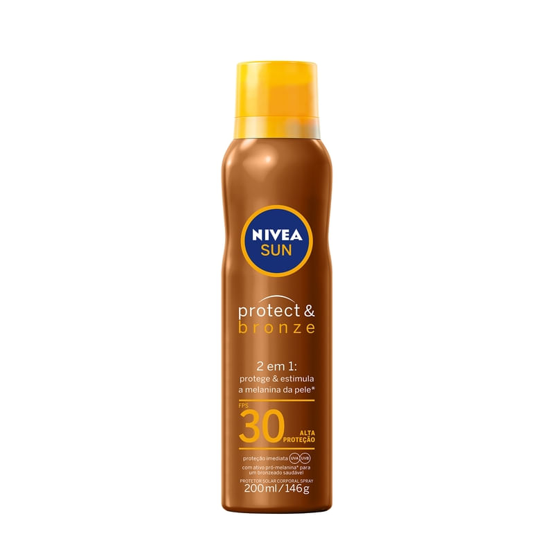 Bronzeador Spray Nivea Sun Protect & Bronze FPS30 200ml