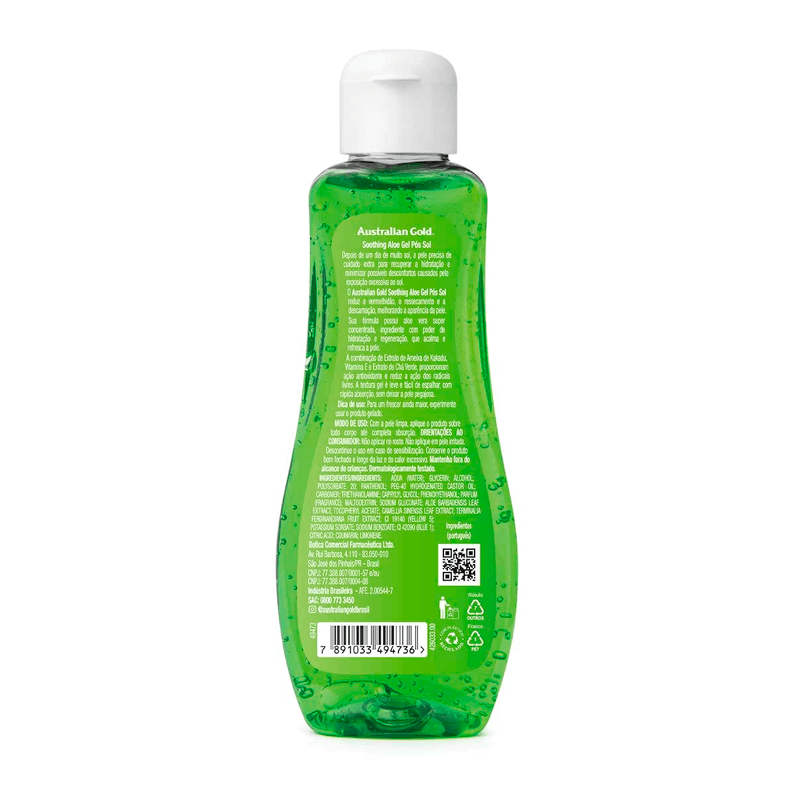 Gel Hidratante Pós Sol Australian Gold Soothing Aloe Gel Ultra Calmante ...