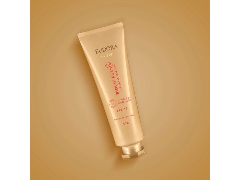 Creme Hidratante Para Mãos Eudora La Piel FPS15 Tâmaras Egípcias 50g Creme Hidratante Para Mãos Eudora La Piel FPS15 Tâmaras Egípcias 50g