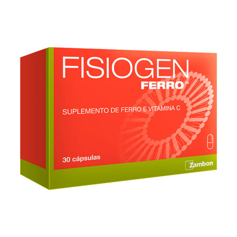 Fisiogen Ferro 30 Cápsulas: Com Vitamina C | Drogal