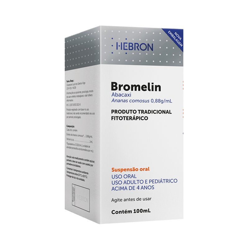 Bromelin suspensão oral frasco com 100ml