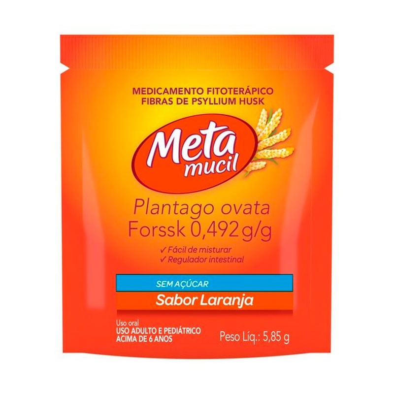 Metamucil 0562g pó10 sachês sabor laranja
