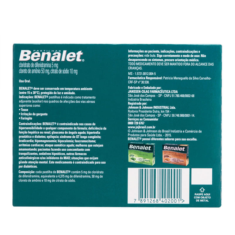 Pastilhas Benalet Framboesa 12 unidades Pastilhas Benalet Framboesa 12 unidades