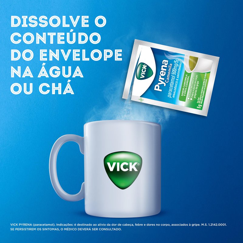 Chá para Gripe Vick Pyrena Sabor Camomila 5g