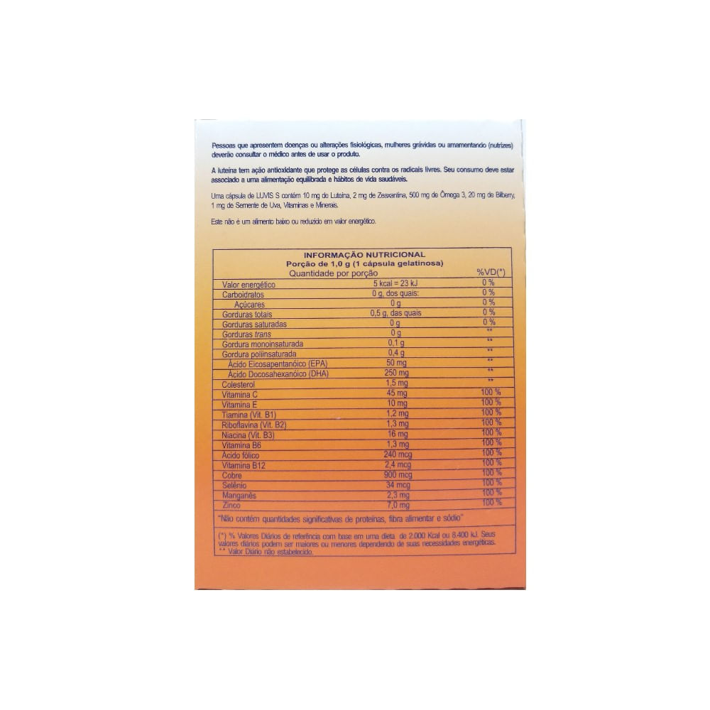 Luvis S 60 Cápsulas Gelatinosas