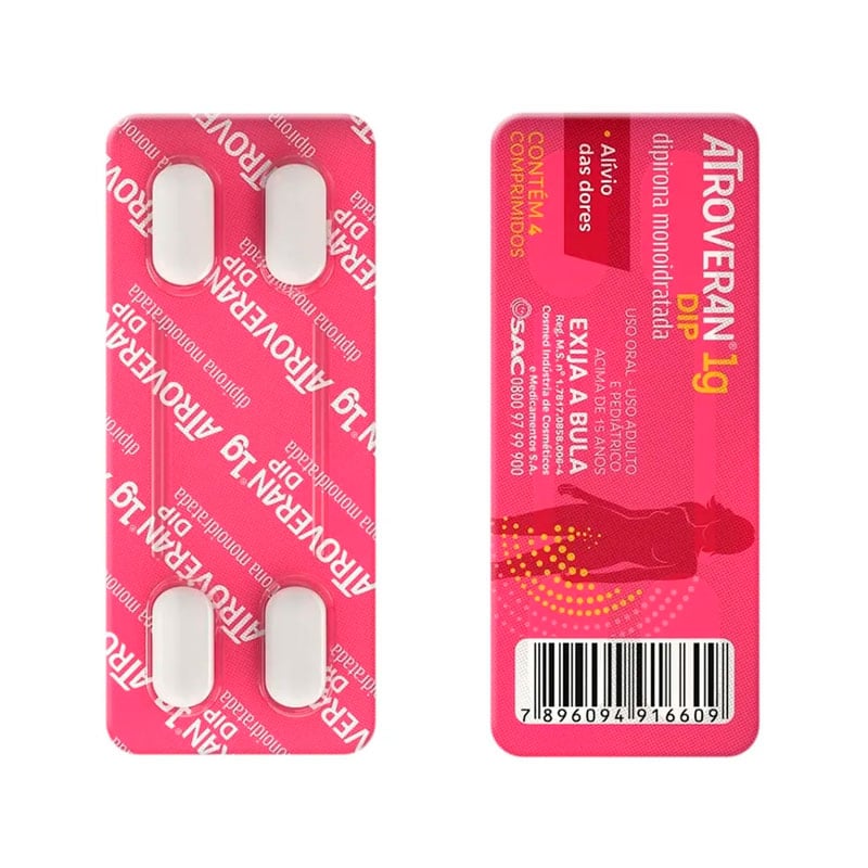Atroveran Dip 4 Comprimidos 1g