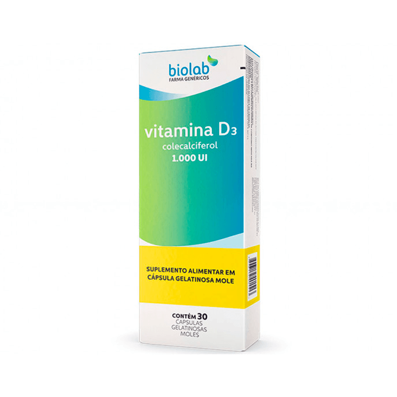 Vit D Pura 1000UI 30 Cápsulas - Biolab