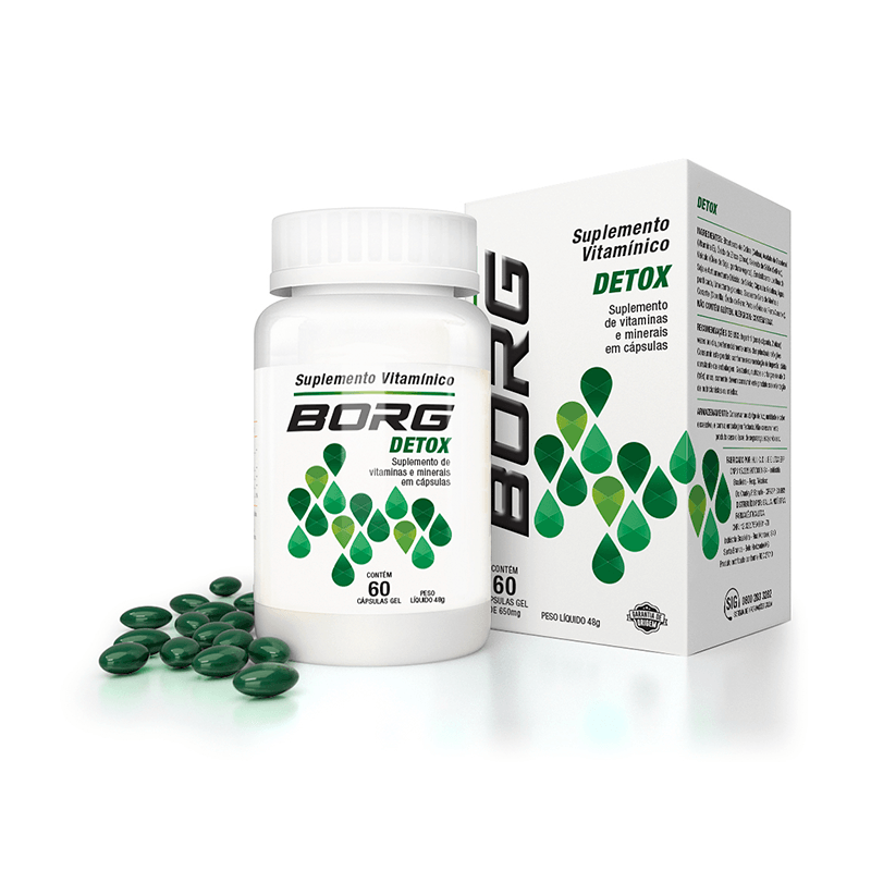 Suplemento Alimentar Borg Detox 60 Cápsulas Gel - Na Drogal