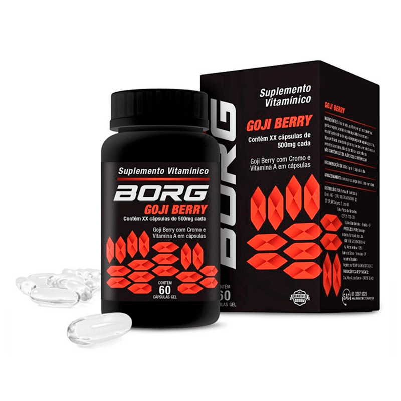 Suplemento Vitamínico Borg Goji Berry 60 Cápsulas | Farmácia Online Drogal