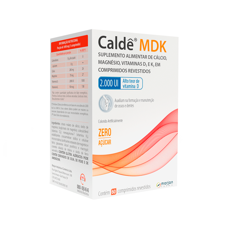 Suplemento Alimentar Caldê MDK 2.000UI 60 Comprimidos: Na Drogal