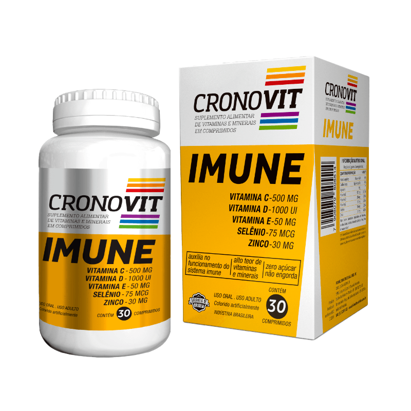 Suplemento Alimentar de Vitaminas e Minerais Cronovit Imune 30 ...