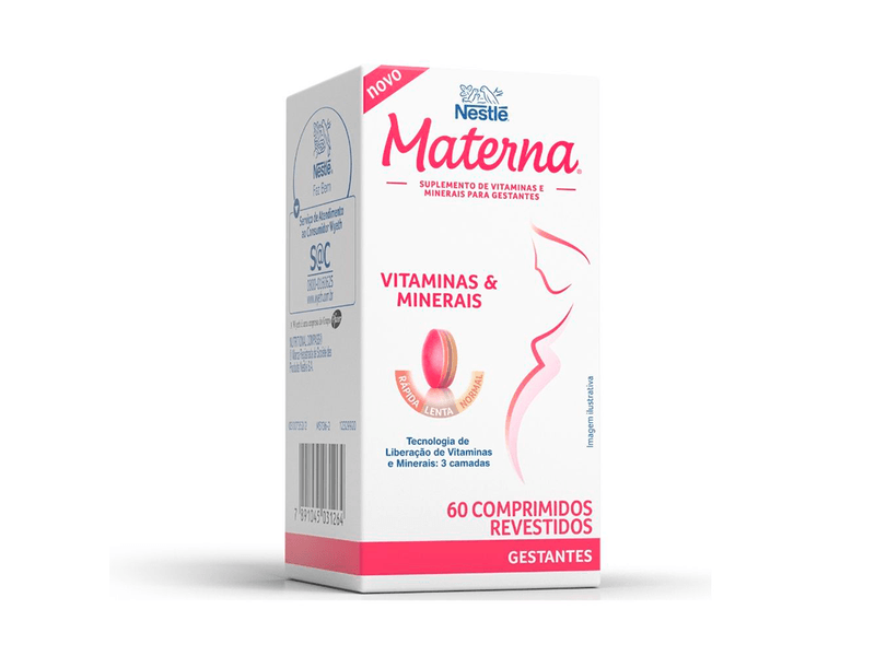 Suplemento Vitamínico Materna 60 Comprimidos Revestidos | Farmácia ... Suplemento Vitamínico Materna 60 Comprimidos Revestidos | Farmácia ...
