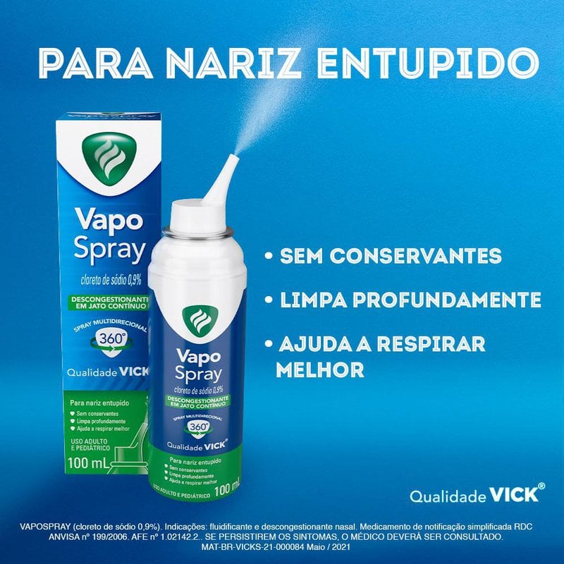 Descongestionante Nasal VapoSpray Qualidade Vick 100ml