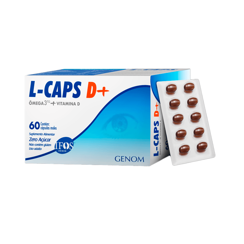 L- Caps D+ Ômega 3 + Vitamina D 60 Cápsulas