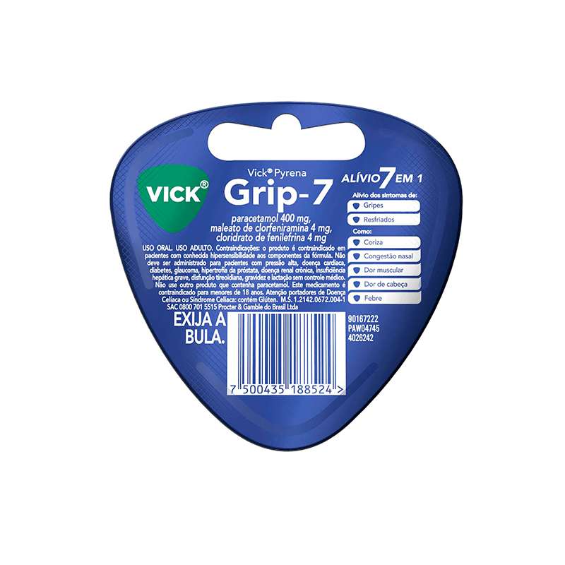 Vick Pyrena Grip 7 com 5 Cápsulas