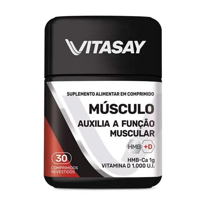 Suplemento Alimentar Vitasay Músculo HMB + D 30 Comprimidos Revestidos