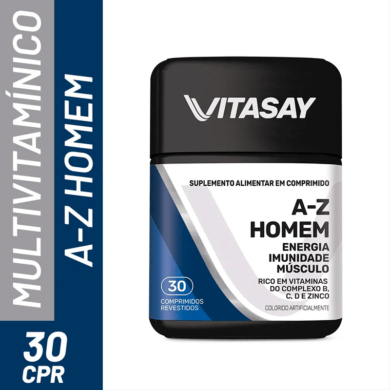Vitasay A-Z Homem 30 Comprimidos Revestidos: Como Tomar