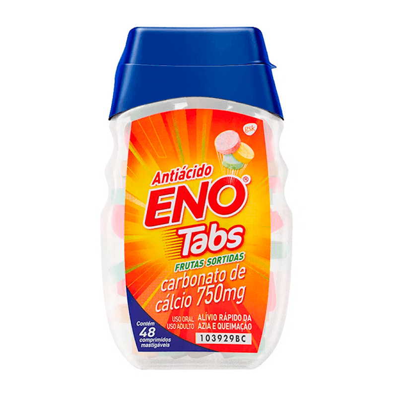Antiácido Eno Tabs Frutas Sortidas 48 Tablets
