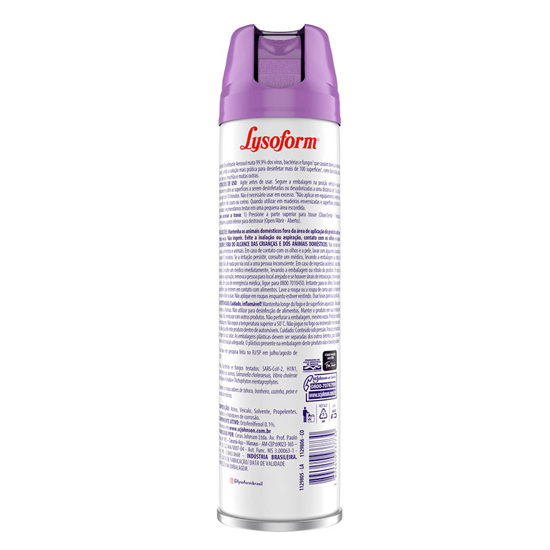 Desinfetante Aerossol Lysoform Lavanda 360ml - Melhor preço
