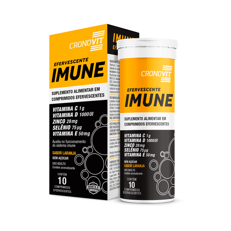 Suplemento Alimentar Cronovit Imune Sabor Laranja 10 Comprimidos ...