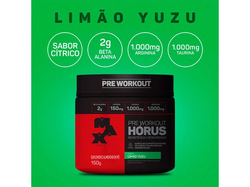 Suplemento Alimentar Max Titanium Hórus Limão Yuzu 150g