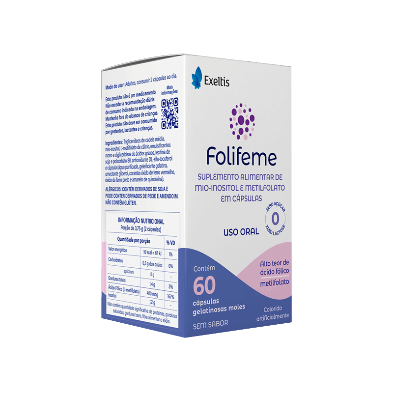 Suplemento Alimentar Folifeme 60 Cápsulas Gelatinosas Moles
