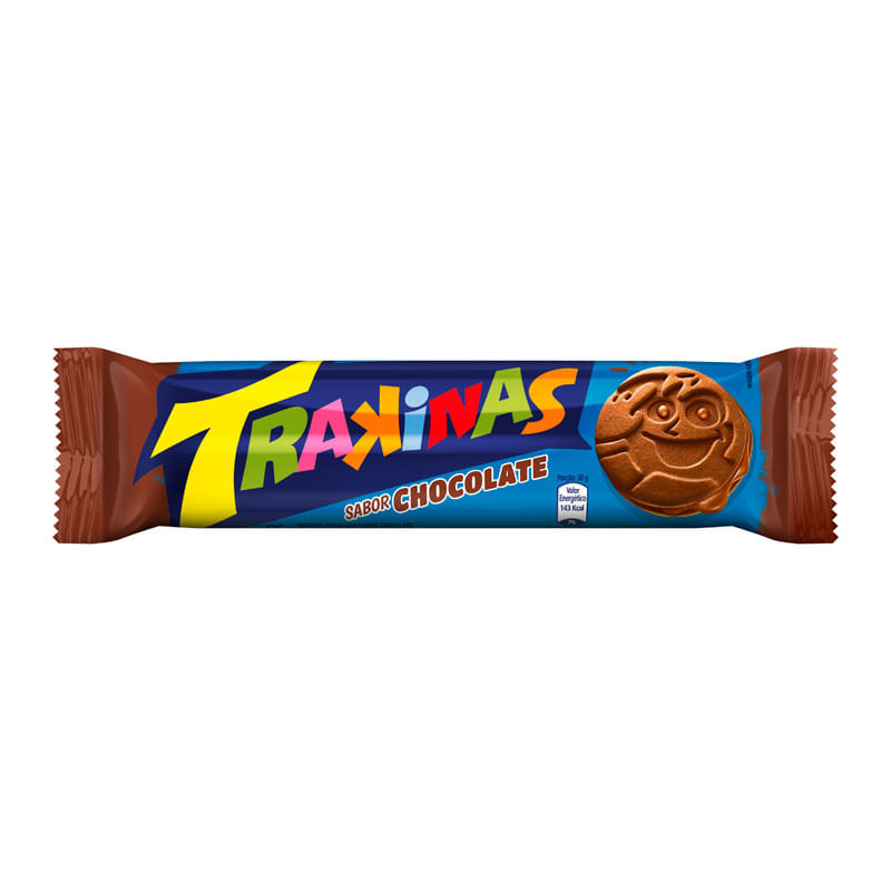 Biscoito Trakinas Sabor Chocolate 126g - Comprar Online