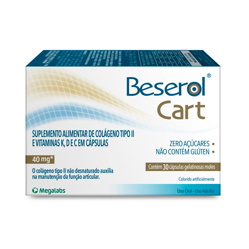 Suplemento Alimentar Beserol Cart 40mg 30 Cápsulas