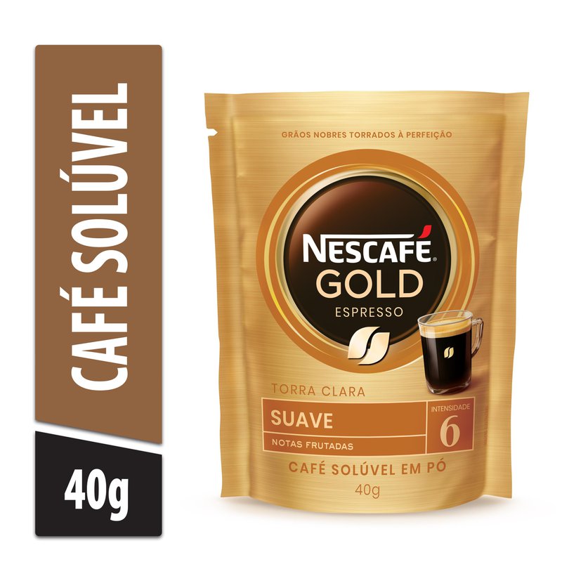 Café Solúvel Em Pó Nescafé Gold Espresso Suave Intensidade 6 40g