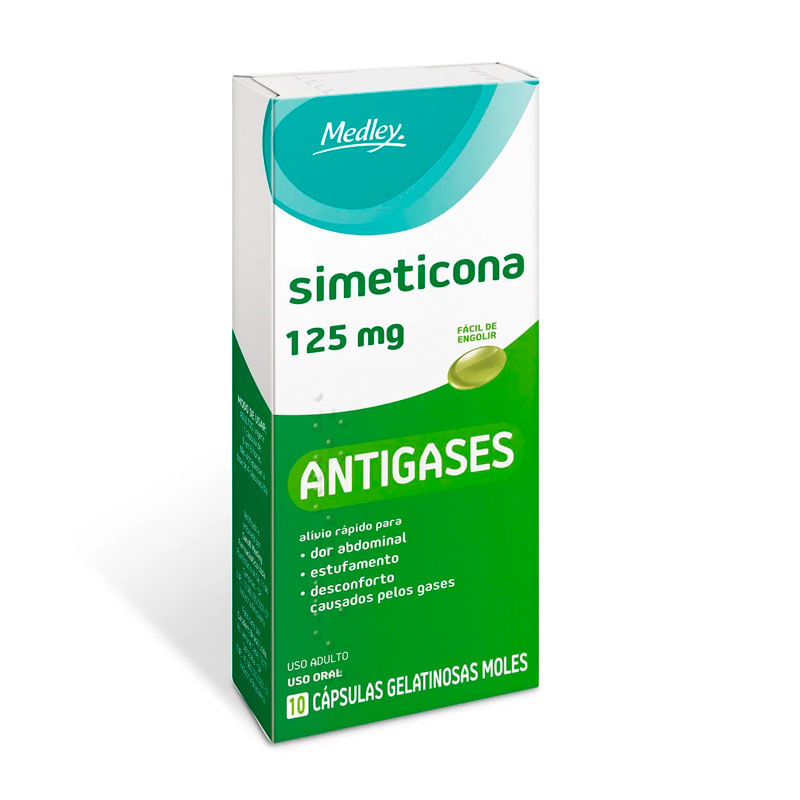 Simeticona 125mg Medley 10 Cápsulas Gelatinosas Moles - Drogal