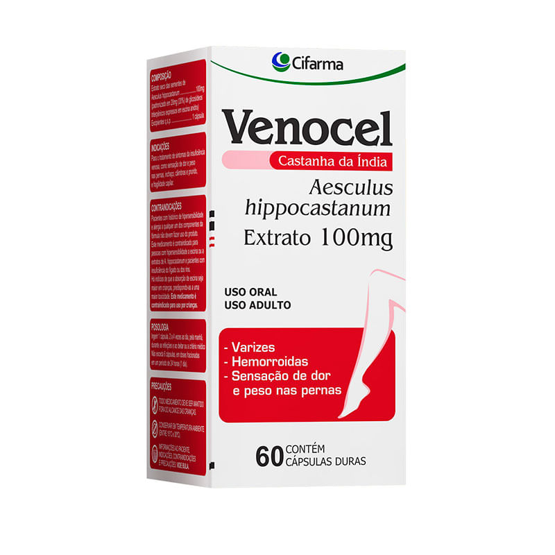 Venocel 100mg 60 Cápsulas Duras