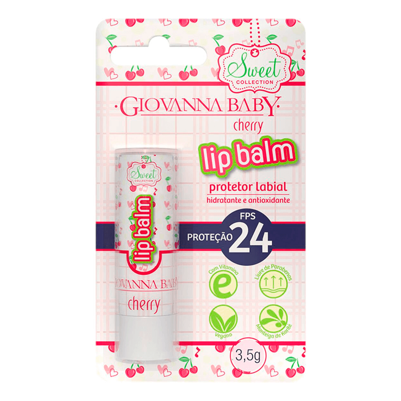 Protetor Labial Giovanna Baby Lip Balm Cherry 3,5g