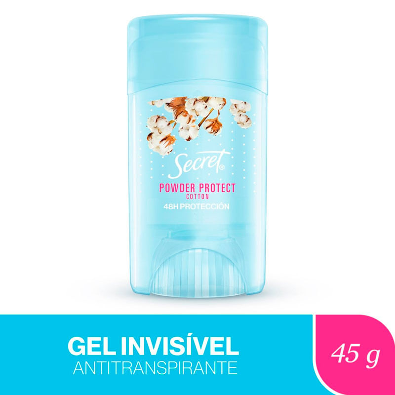 Desodorante Antitranspirante em Gel Secret Powder Protect Cotton 45g