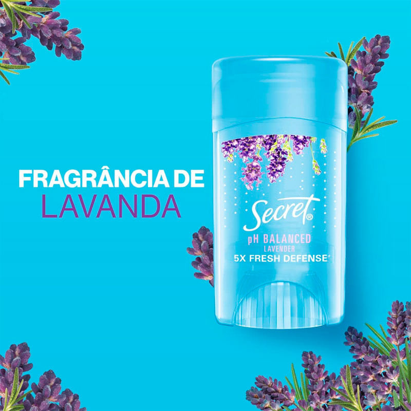 Desodorante Antitranspirante em Gel Secret PH Balanced Lavender 45g