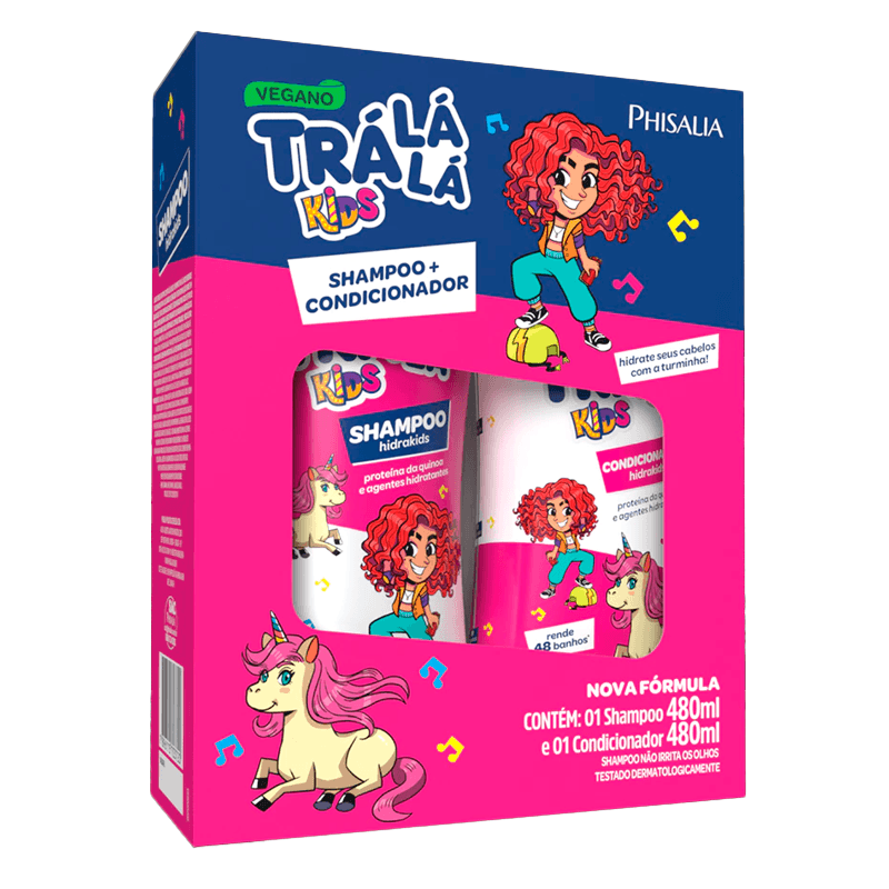 Kit Shampoo + Condicionador Trá Lá Lá Kids 480ml Cada