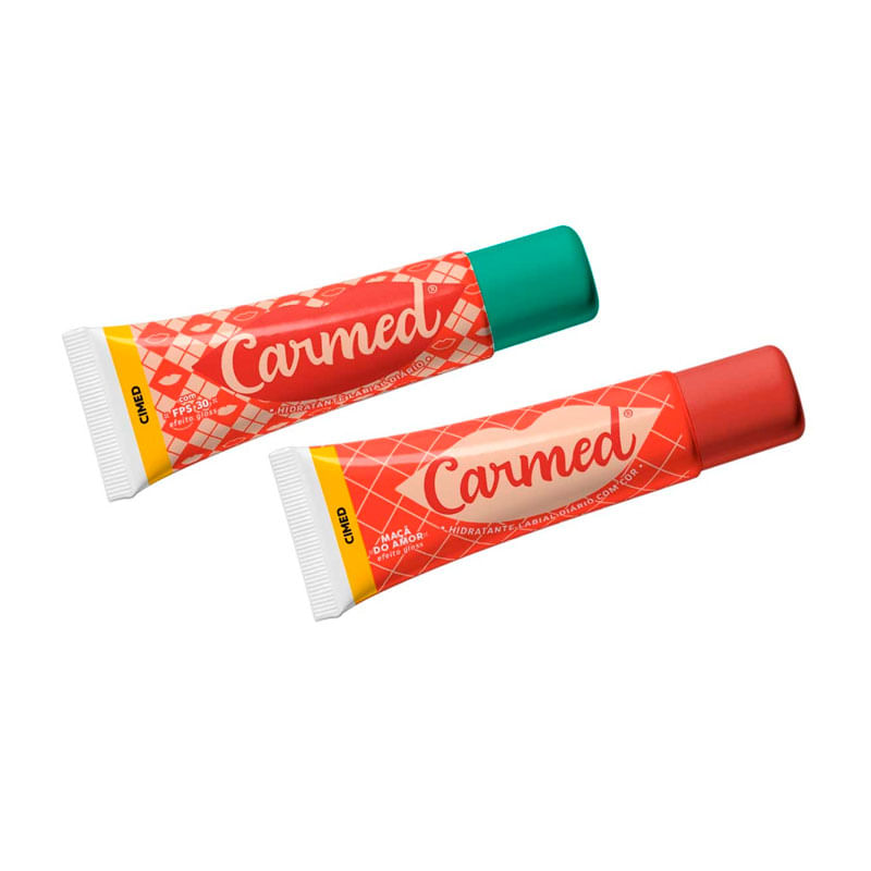 Kit Hidratante Labial Carmed Fini Natal Sabor Maçã do Amor FPS30