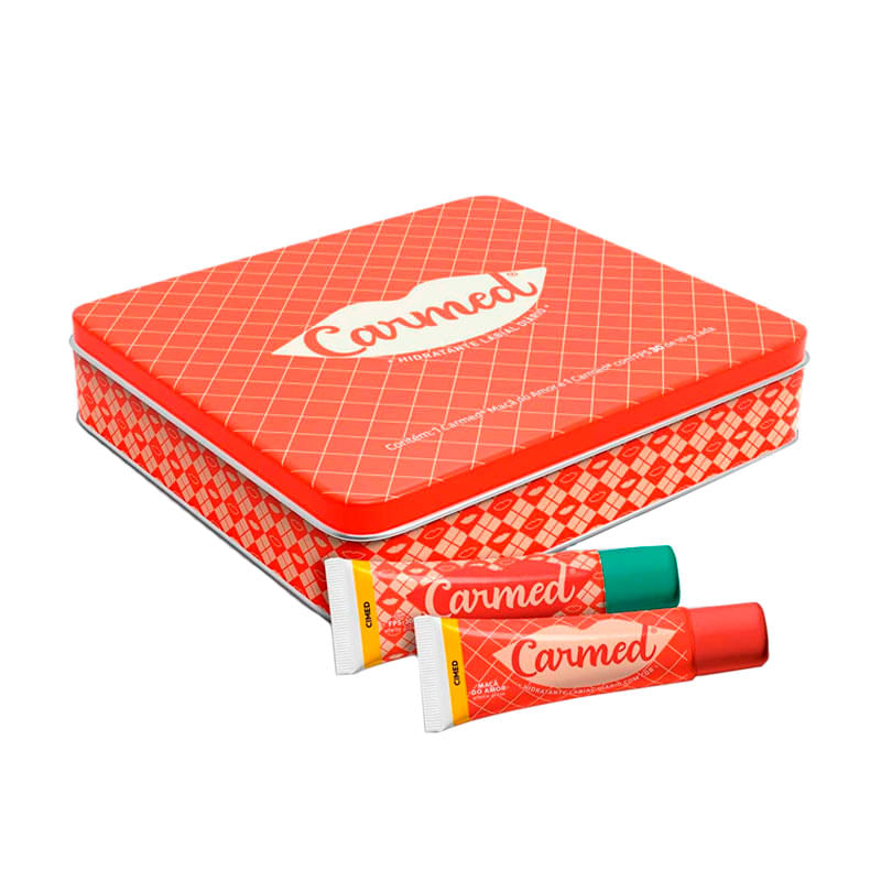 Kit Hidratante Labial Carmed Fini Natal Sabor Maçã do Amor FPS30