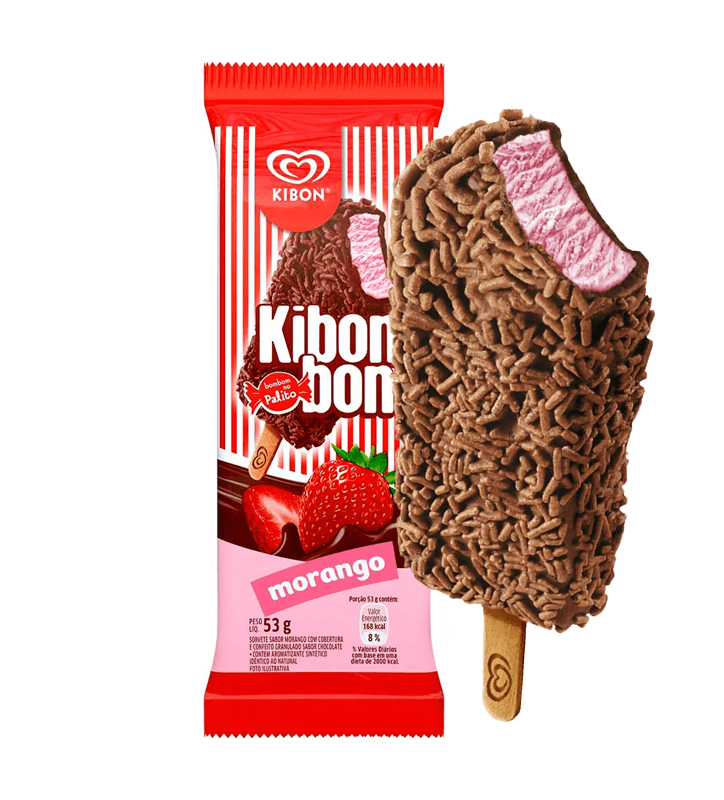Sorvete Picolé Kibon Morango Kibonbon 53g | Farmácia Online Drogal
