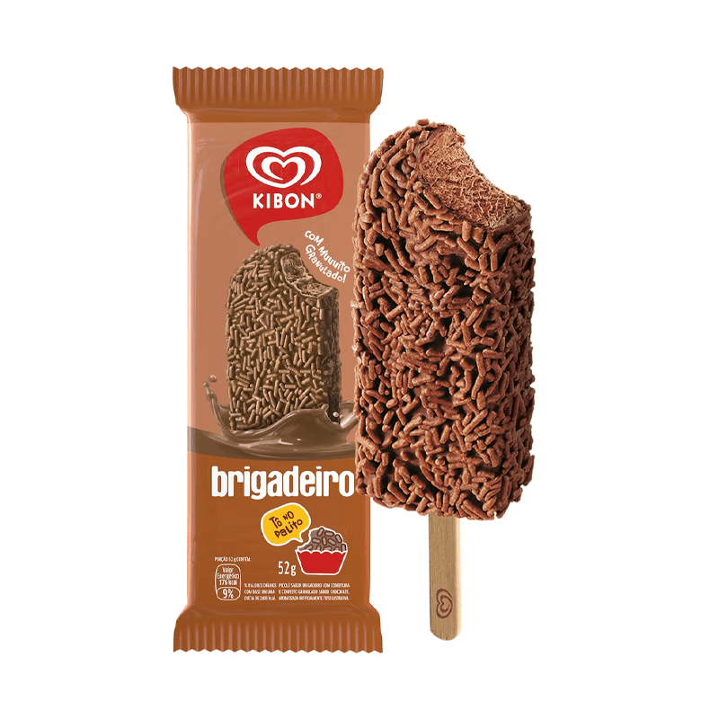 Sorvete Picolé Kibon Brigadeiro 52g | Farmácia Online Drogal